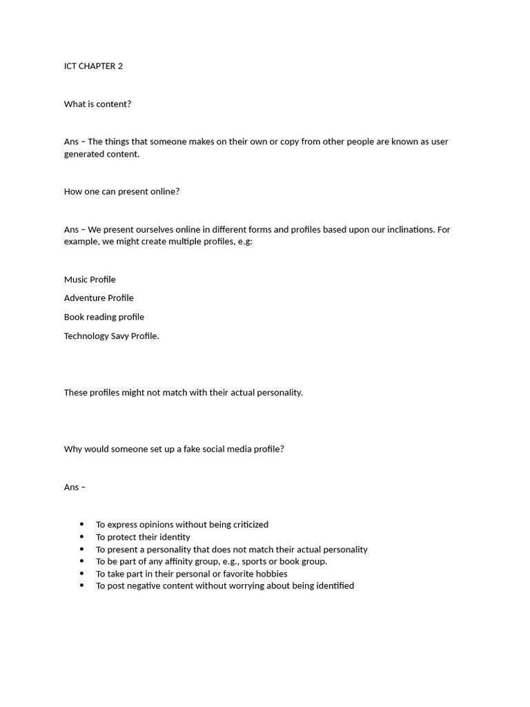 ICT Notes Chp2 | PDF