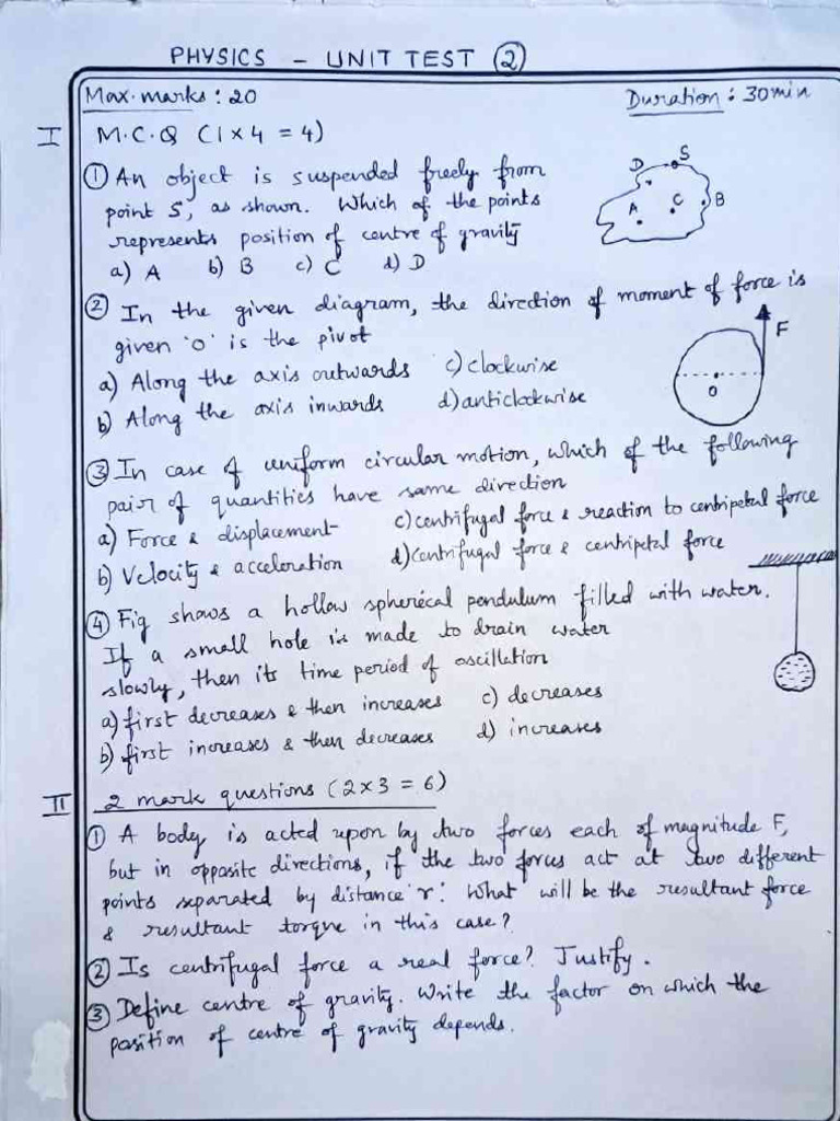Unit Test - 2 (Physics) | PDF