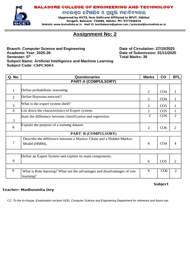 assignment2(AIML) | PDF