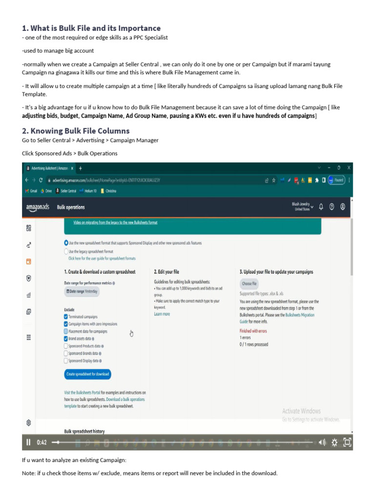 Amazon Bulk File Management | PDF