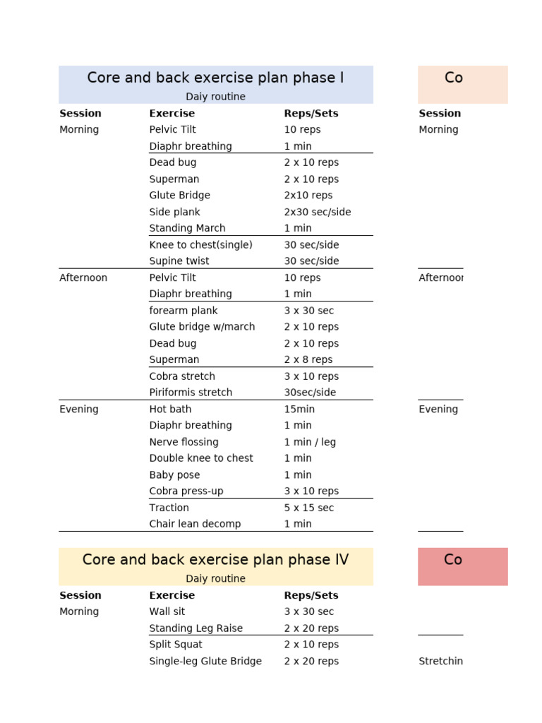 Exercise Plan | PDF | Knee | Human Anatomy