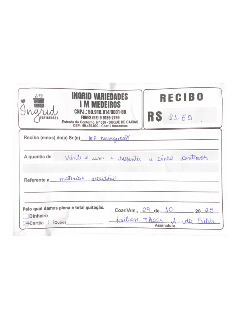 Ingrid Variedades - Material Escritório | PDF