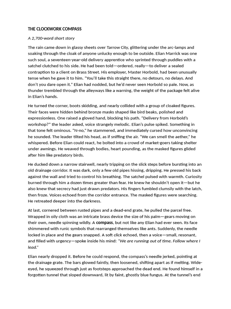 The Clockwork Compass: A Short Story | PDF