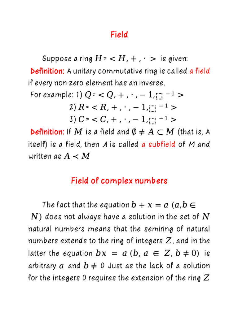 Understanding Complex Number Fields | PDF | Complex Number | Cartesian ...