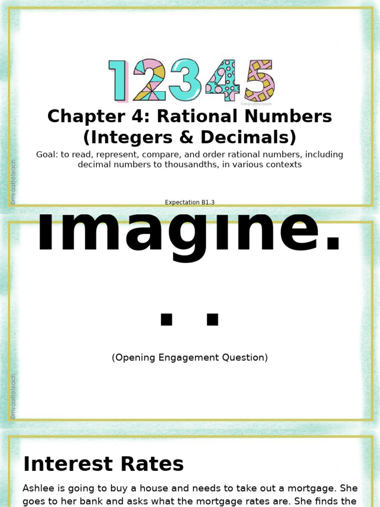 4. Rational Numbers - Integers & Decimals | PDF | Numbers | Decimal