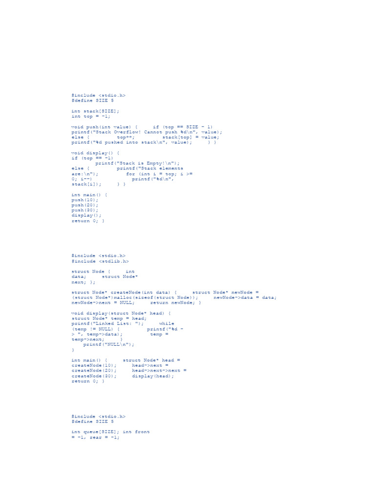 Data_Structure_Programs78 | PDF | Queue (Abstract Data Type) | Computing