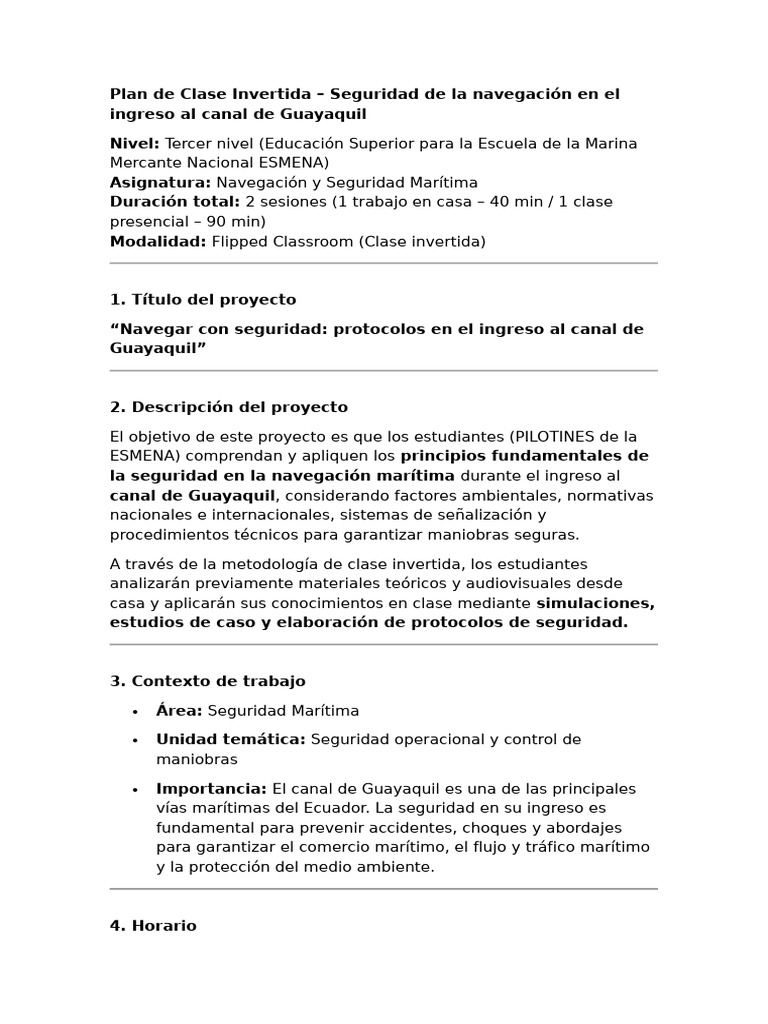 ? Plan de Clase Invertida | PDF | Navegación