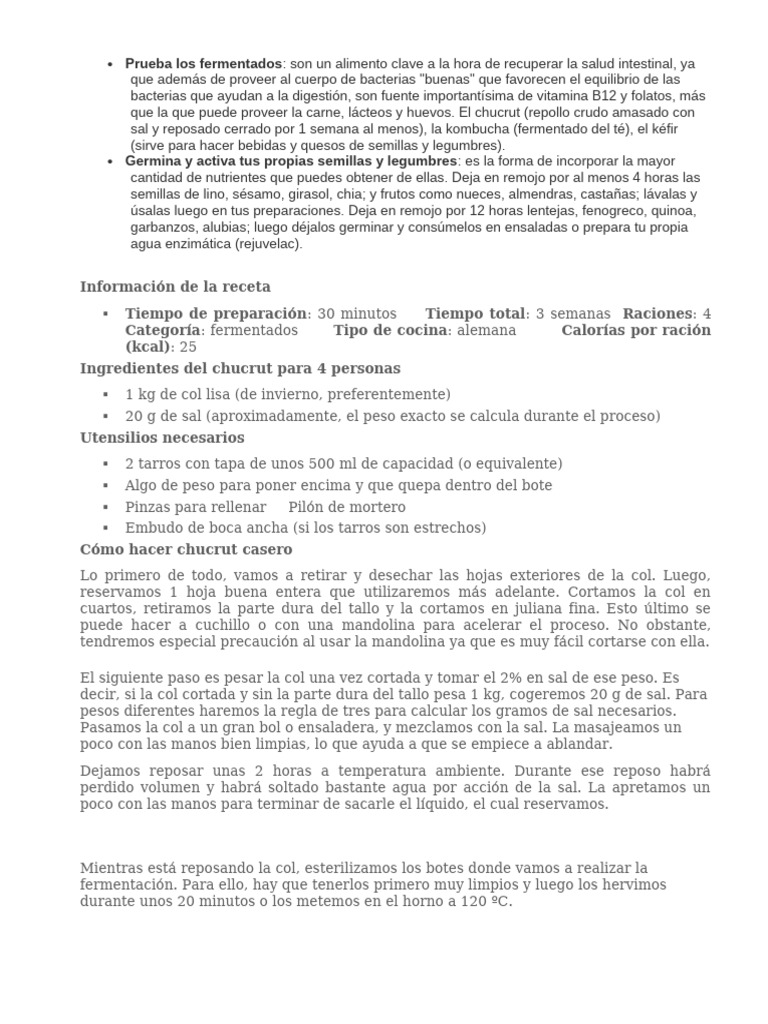 Fermentados | PDF | Legumbre | Repollo