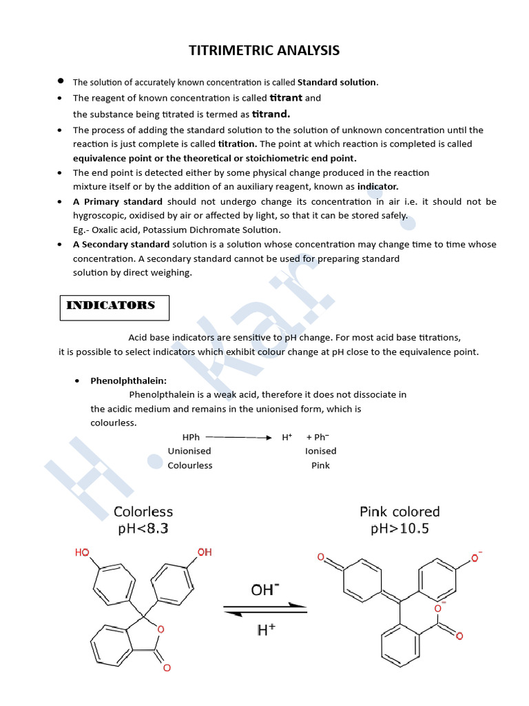 Titrimetric Analysis of Sodium Hydroxide | PDF | Titration | Chemistry