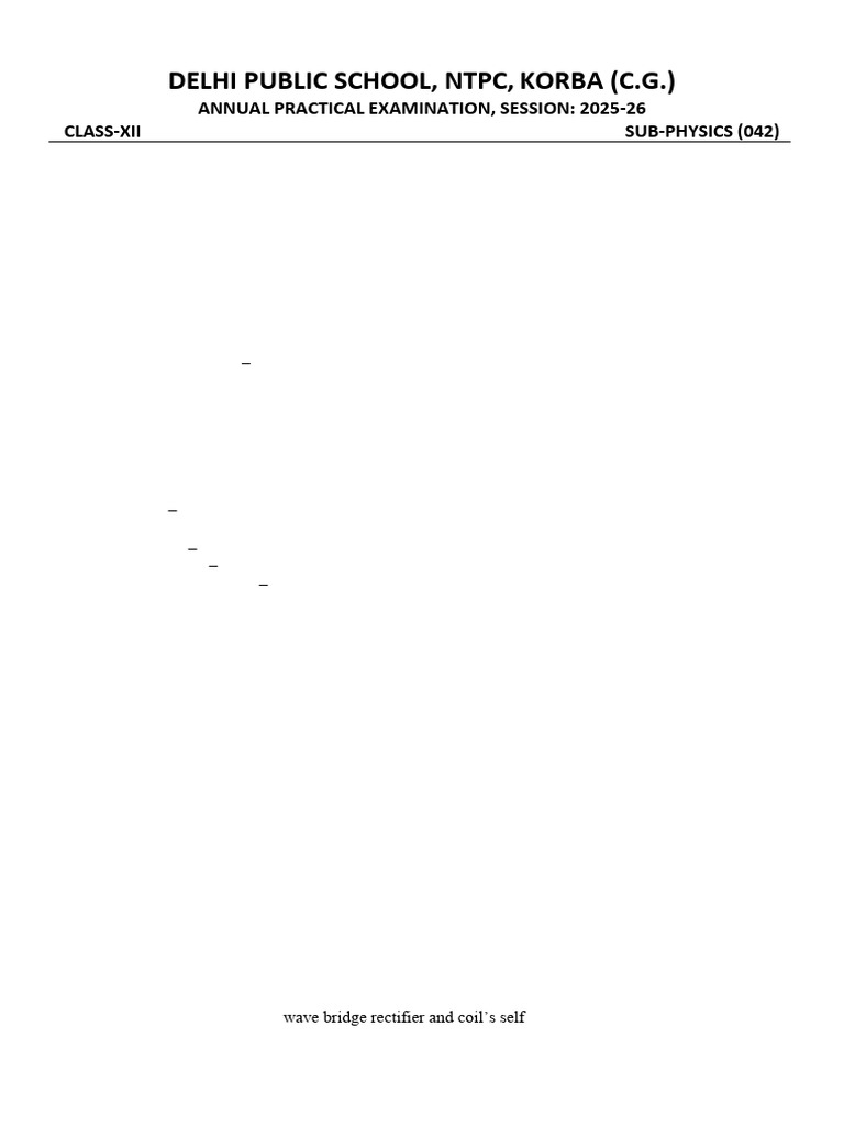 Class XII Physics Project Guidelines | PDF | Electrical Engineering ...