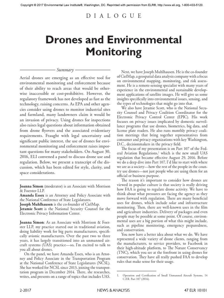 Drones and Environmental Monitoring ELI | PDF | Unmanned Aerial Vehicle ...