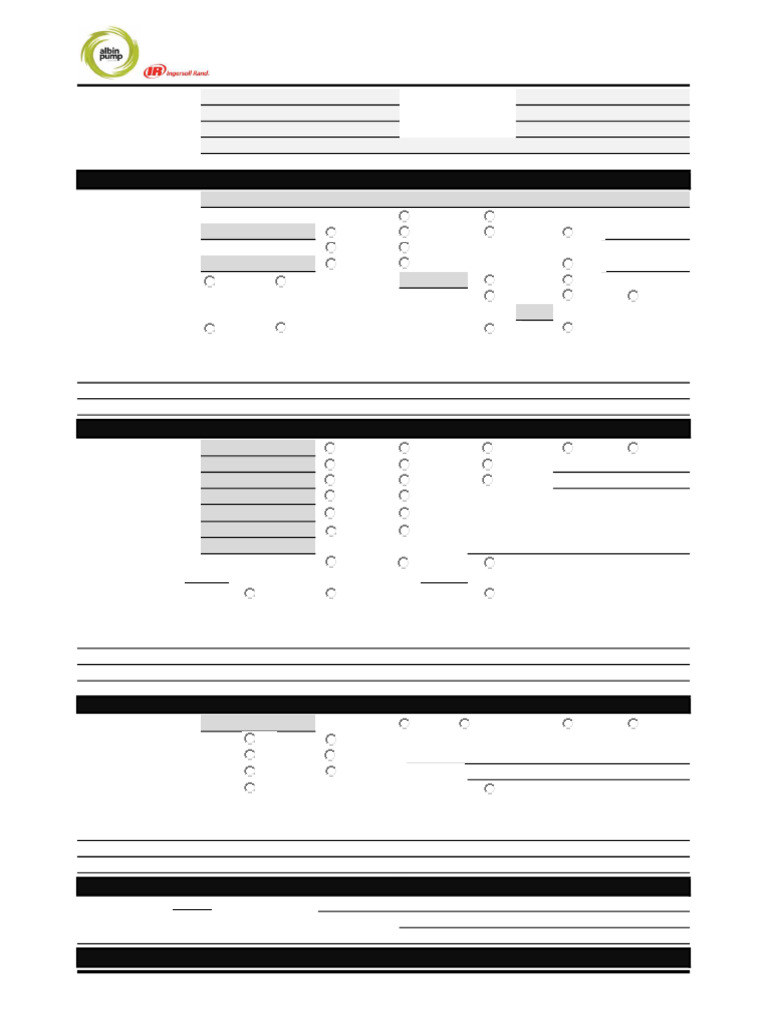 Albin - Application Form V1 | PDF | Pump | Continuum Mechanics