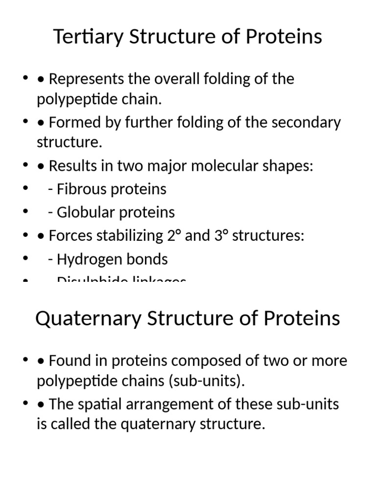 Understanding Protein Structures and Denaturation | PDF
