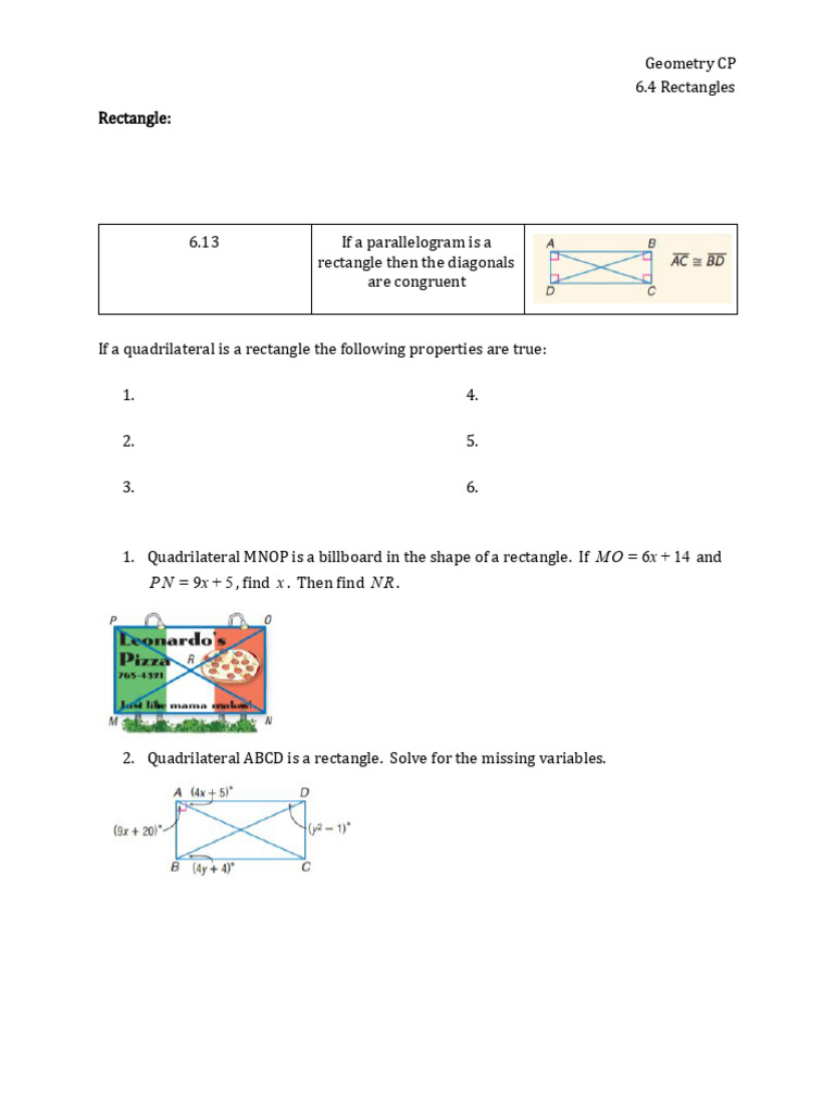 6.4_rectangles__1_ | PDF | Rectangle | Classical Geometry