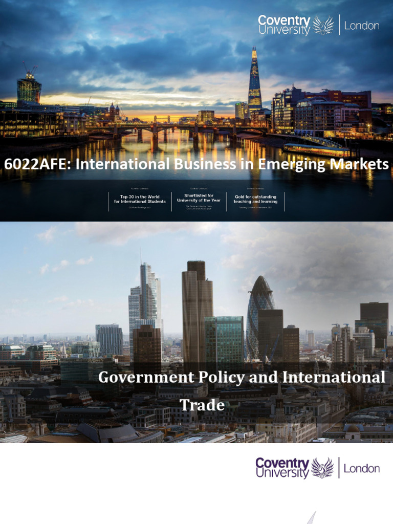 Lecture 5 Government Policy and International | PDF | World Trade ...