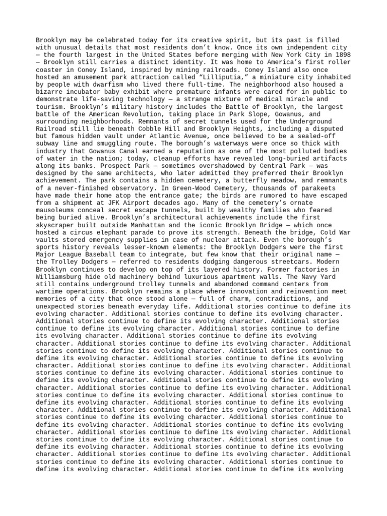 Brooklyn | PDF | Brooklyn