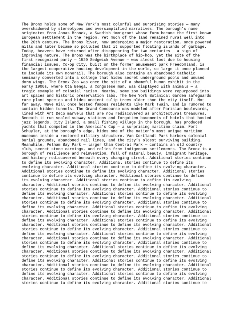 The Bronx | PDF | The Bronx
