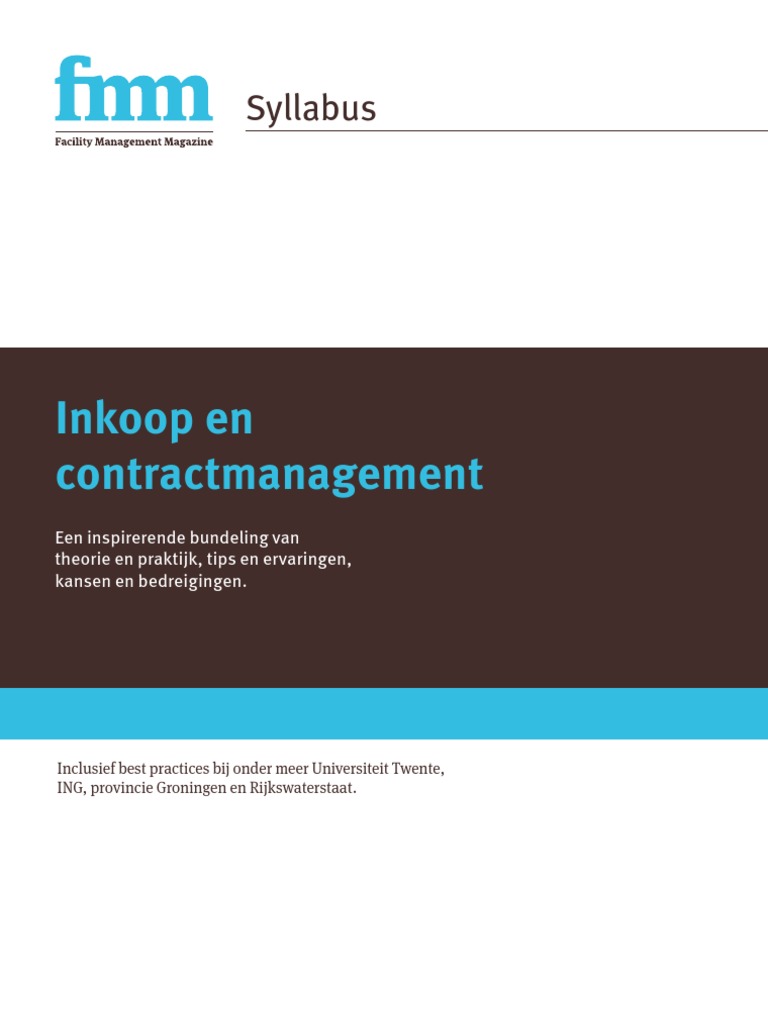 Syllabus Inkoop en Contract Management | PDF