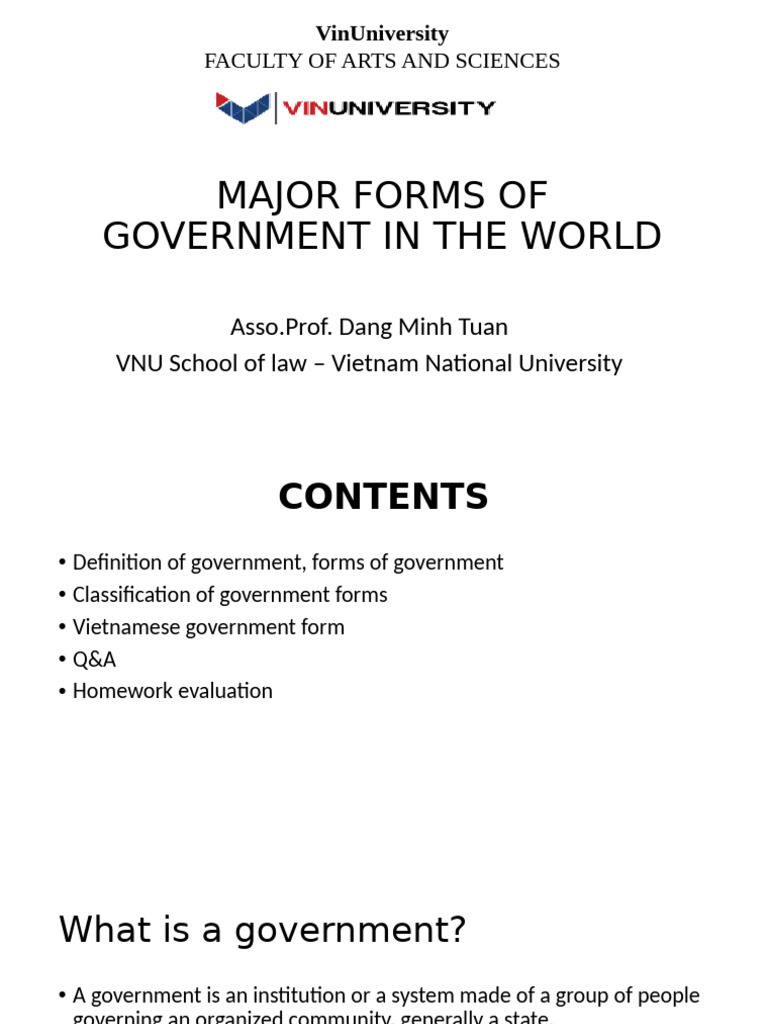 Major Government Forms Explained | PDF | Government | Governance