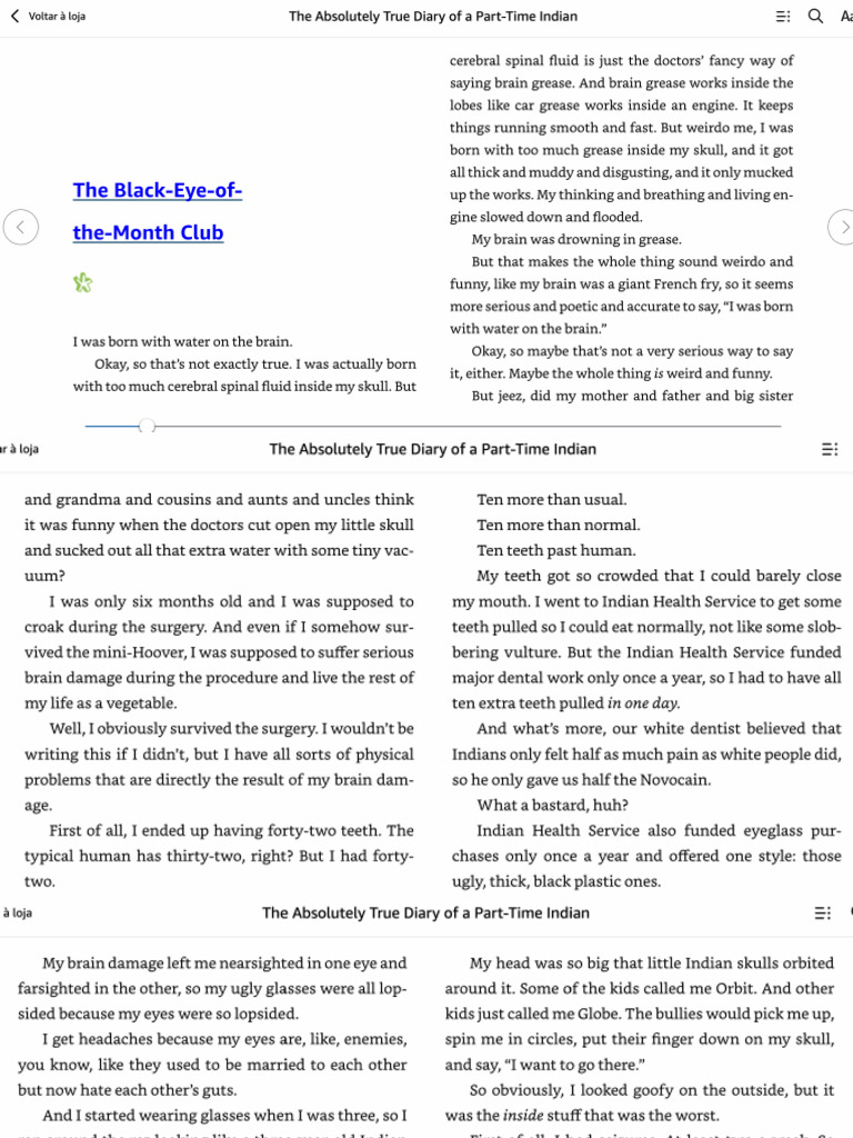 Absolutely True Diary - Chapter 1 | PDF