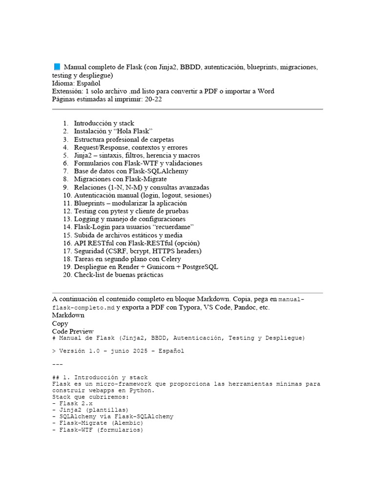 Manual Flask Python | PDF | Software