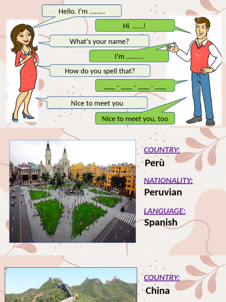 Country, Nationality, and Language Guide | PDF