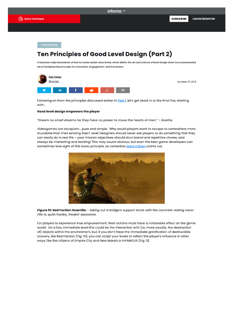 Ten Principles of Good Level Design (Part 2) | PDF