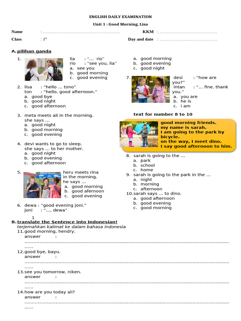 Daily English Greetings Exam | PDF | Chess Theory | Chess