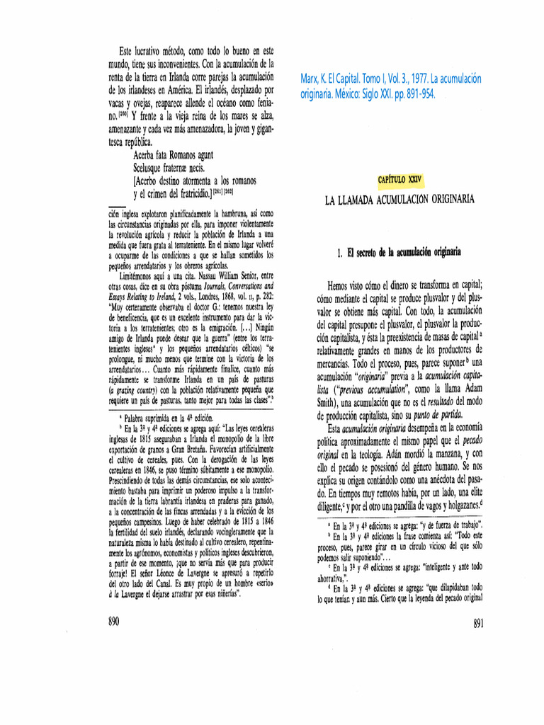 El Capital Vol 3 Libro I Karl Marx | PDF