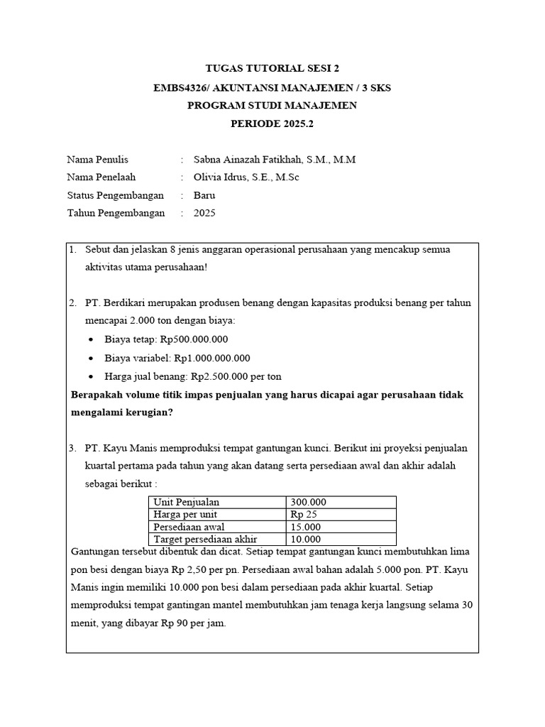 Tugas Tutorial 2 | PDF