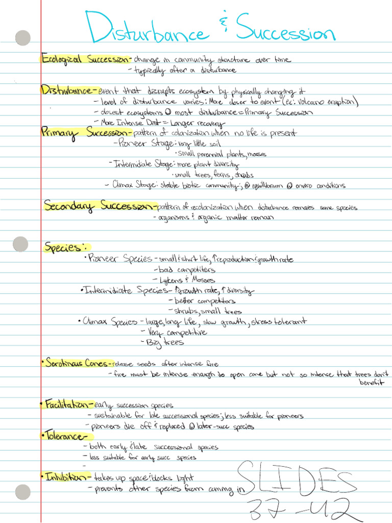 Disturbance and Succession | PDF