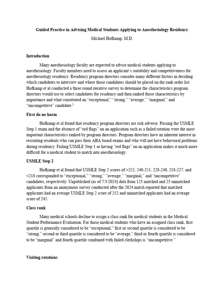 SEA Fall 2025 Medical Student Advising Handout | PDF | United States ...