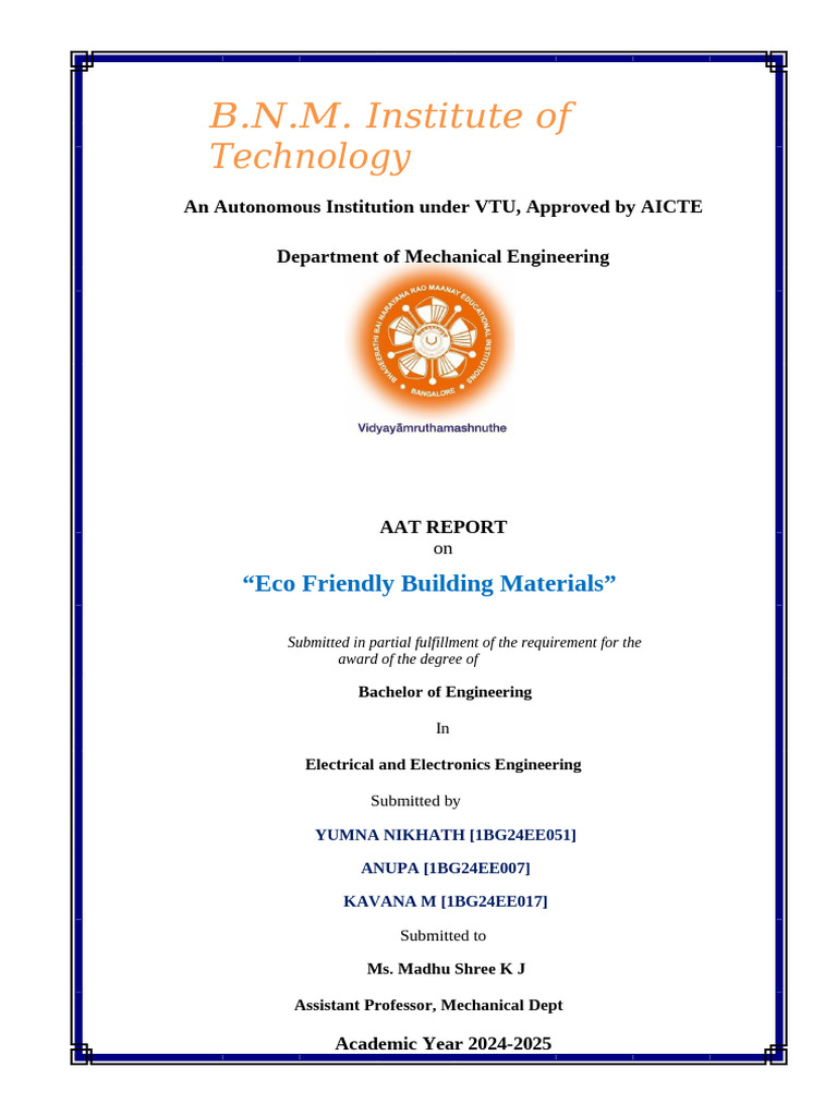 AAT Report Cover Page | PDF