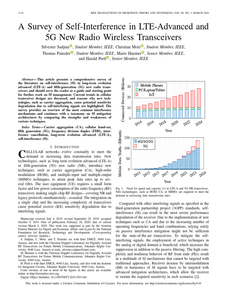 Self-Interference in LTE-A and 5G Transceivers | PDF | Lte Advanced ...
