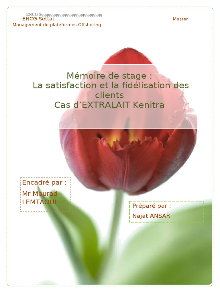 Satisfaction et fidélisation chez Extralait | PDF | Consommateurs ...