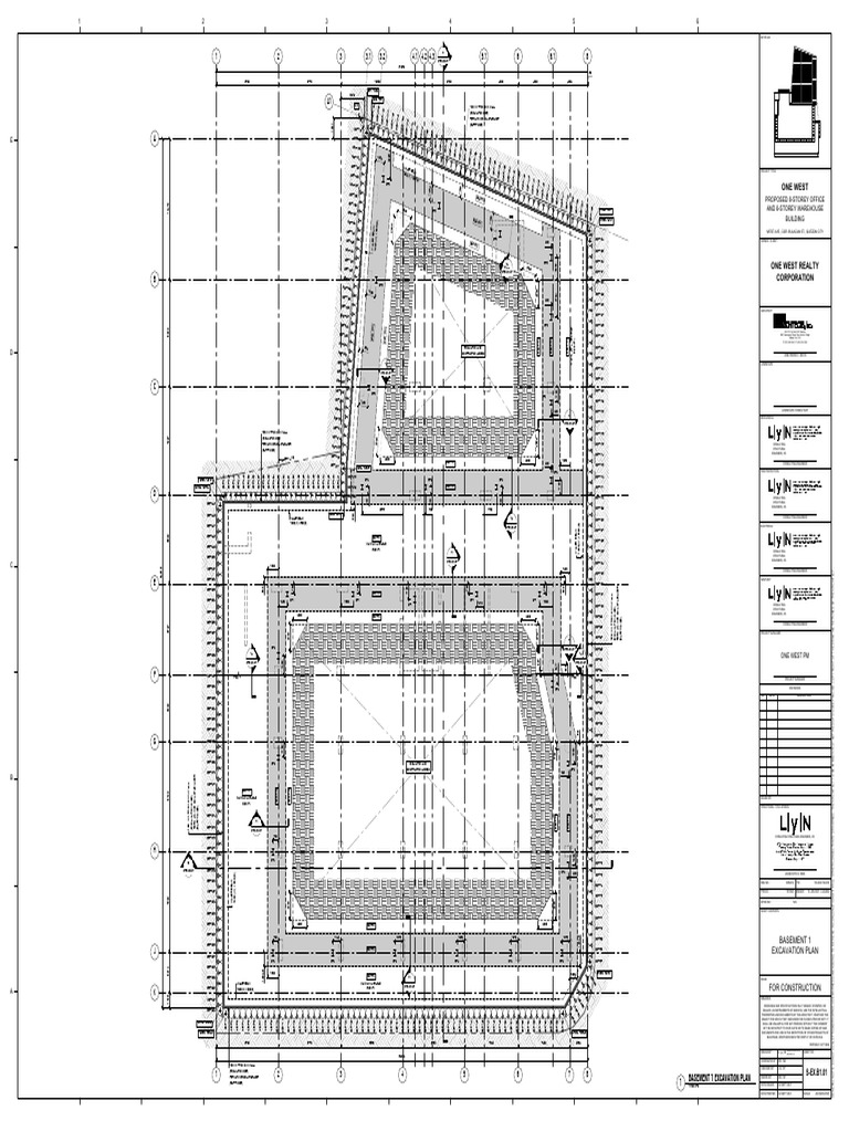 Basement Excavation Plan for Office Building | PDF | Building ...