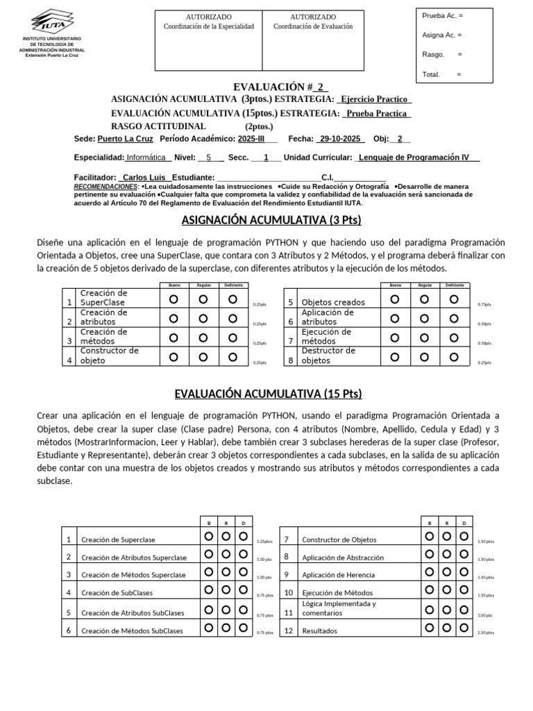 Asignacion Evaluacion 2 - Lenguaje de Programacion IV | PDF | Herencia (Programación Orientada a ...