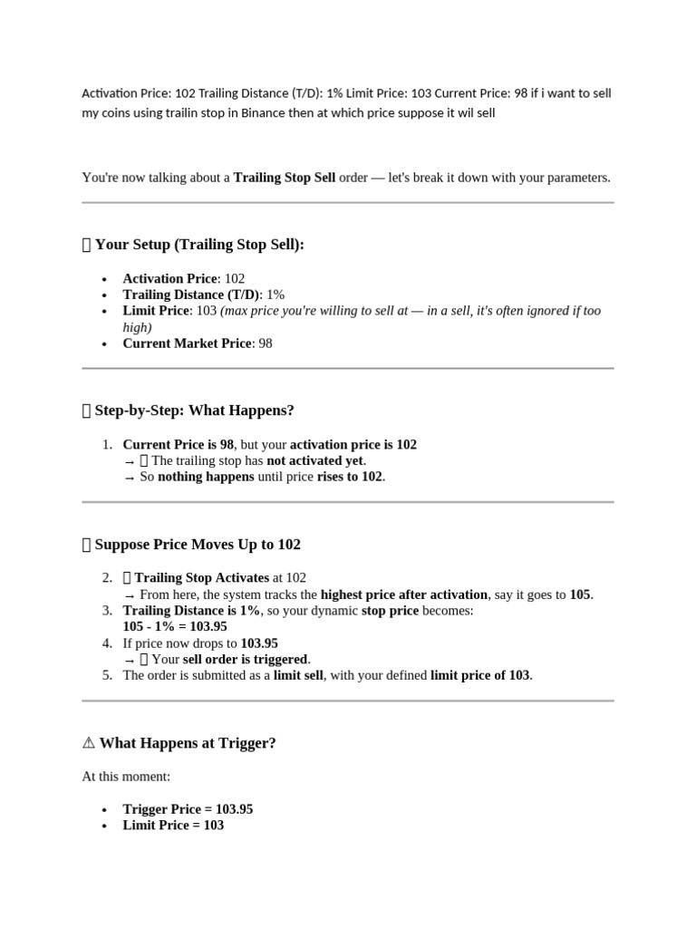 Trailing Stop Prompt | PDF | Chess Theory
