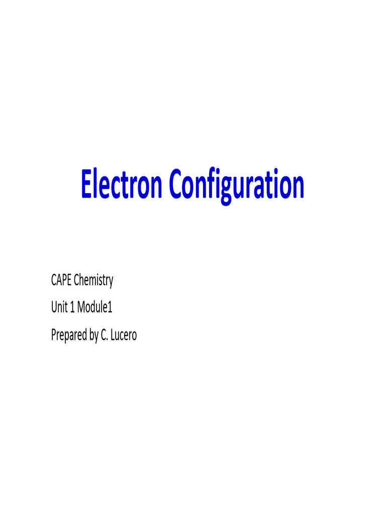 Understanding Electron Configuration | PDF | Electron | Wave Function