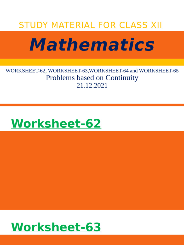 Continuity Problems | PDF