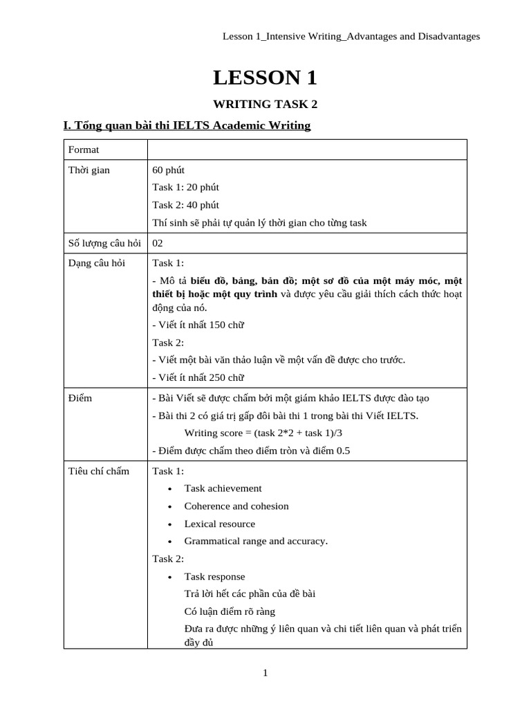 Lesson 1 - Writing Task 2 - Adv Disadv | PDF | Essays