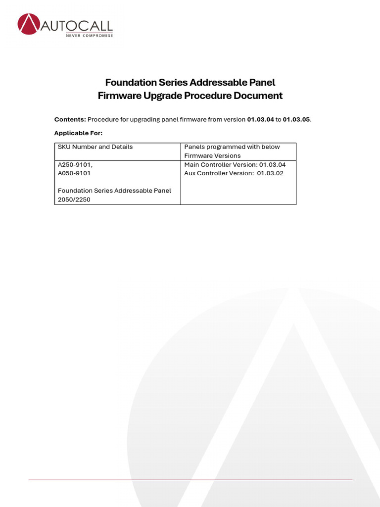 Appendix - Firmware Update Instructions - Autocall | PDF | Command Line ...