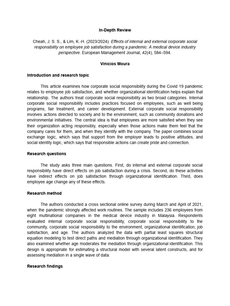 In-Depth Review (Cheah & Lim, 2023 - 2024 - European Management Journal ...