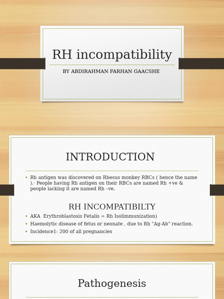 Understanding Rh Incompatibility Risks | PDF | Maternal Health | Serology