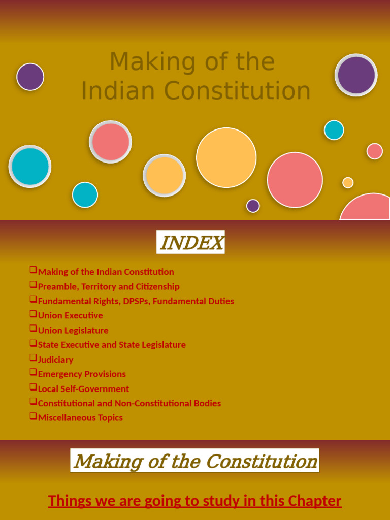 Making of The Constitution - Careerado | PDF | Constitution | Political ...