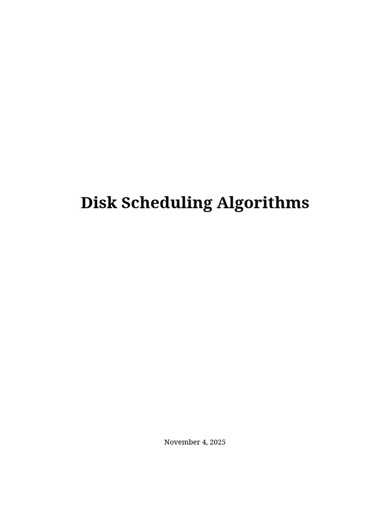 Disk Scheduling Algorithms | PDF | Scheduling (Computing) | Solid State ...