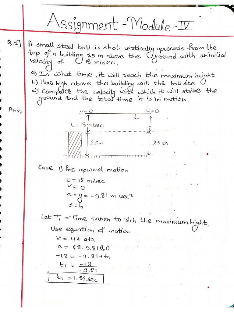 Mechanics Assignment 4th | PDF