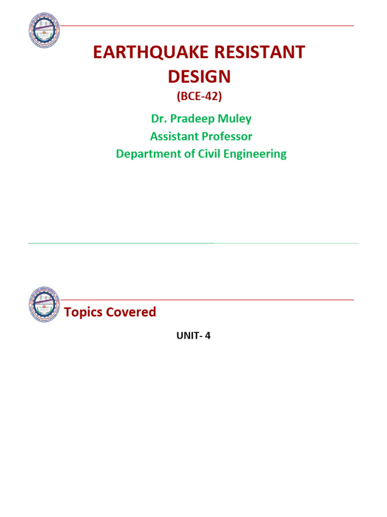 ERD UNIT 4 Compatibility Mode | PDF | Civil Engineering | Classical Mechanics