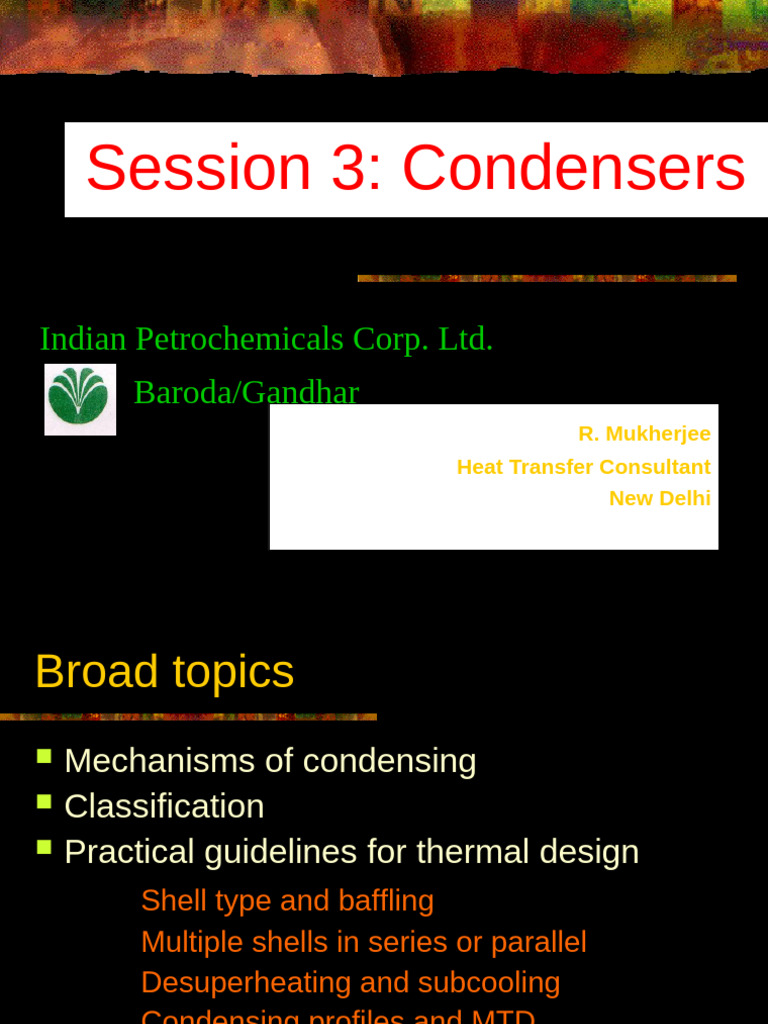 Thermal Design Principles for Condensers | PDF | Condensation | Heat ...