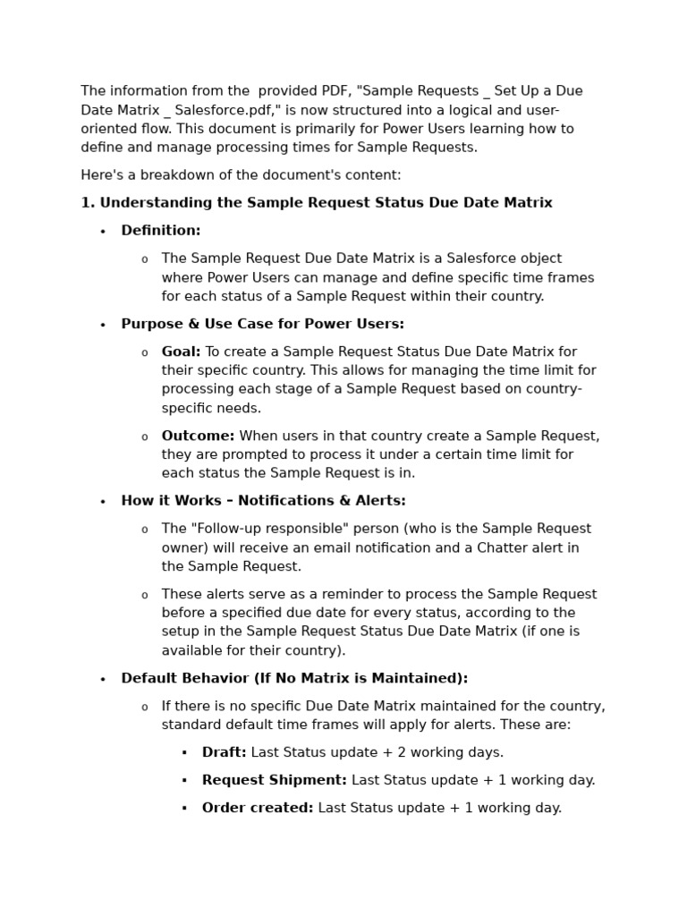 Sample Request Due Date Matrix Guide | PDF | Matrix (Mathematics ...